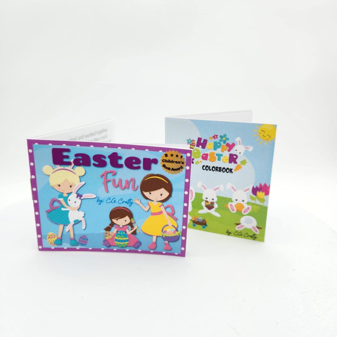 Mini Easter Book With Text or Easter Colorbook for 18 Inch Doll, 14 ...