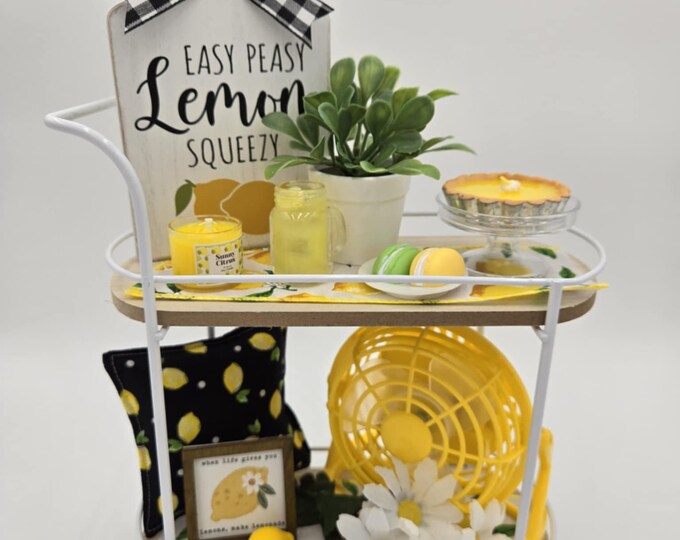 Mini Lemonade Themed Cart And/or Decorations for 18 Inch Doll, 14 Inch ...