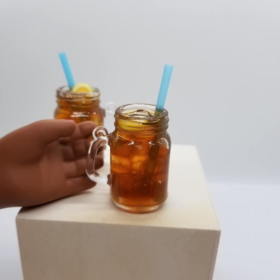1:3 Scale Miniature Iced Tea/sweet Tea in Mason Mug With Lemon | Etsy