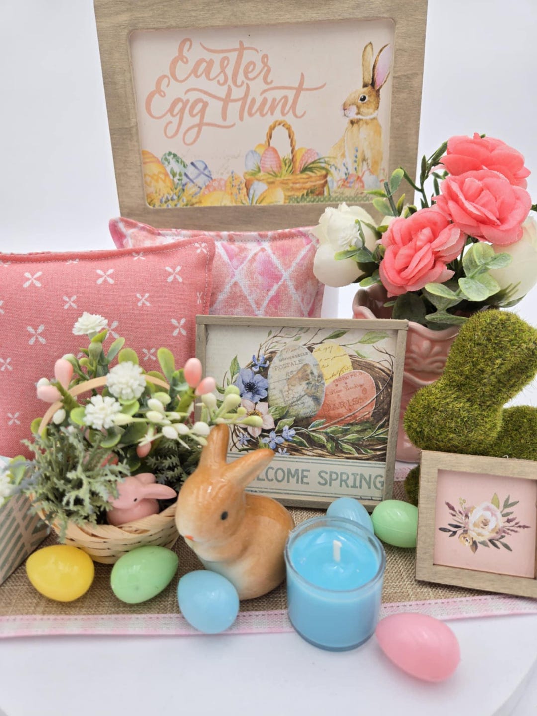 1:3 Scale "easter Egg Hunt" Mini Easter Spring Decorated Cart for 18 ...