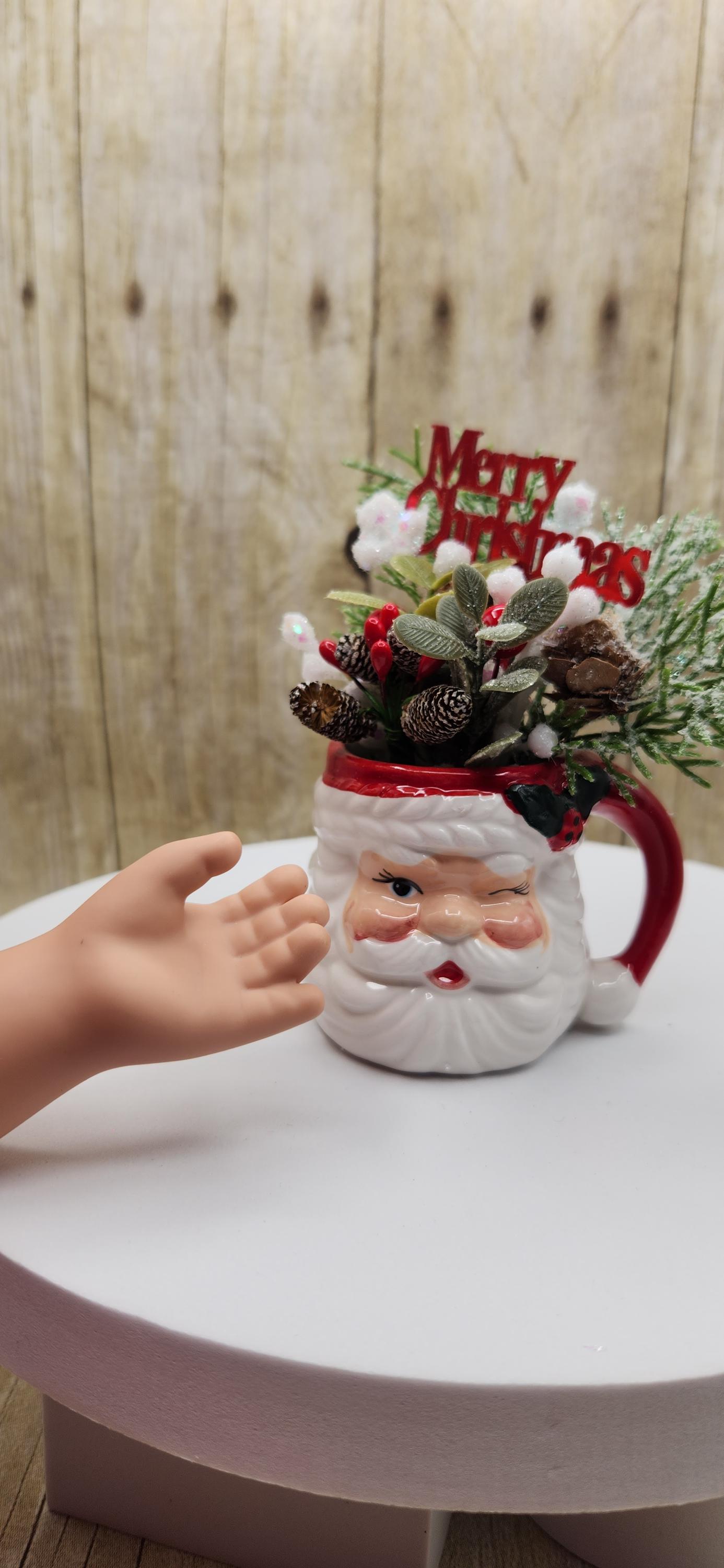 Mini Christmas Winter Vase of Flowers for Doll Collections, Miniatures ...