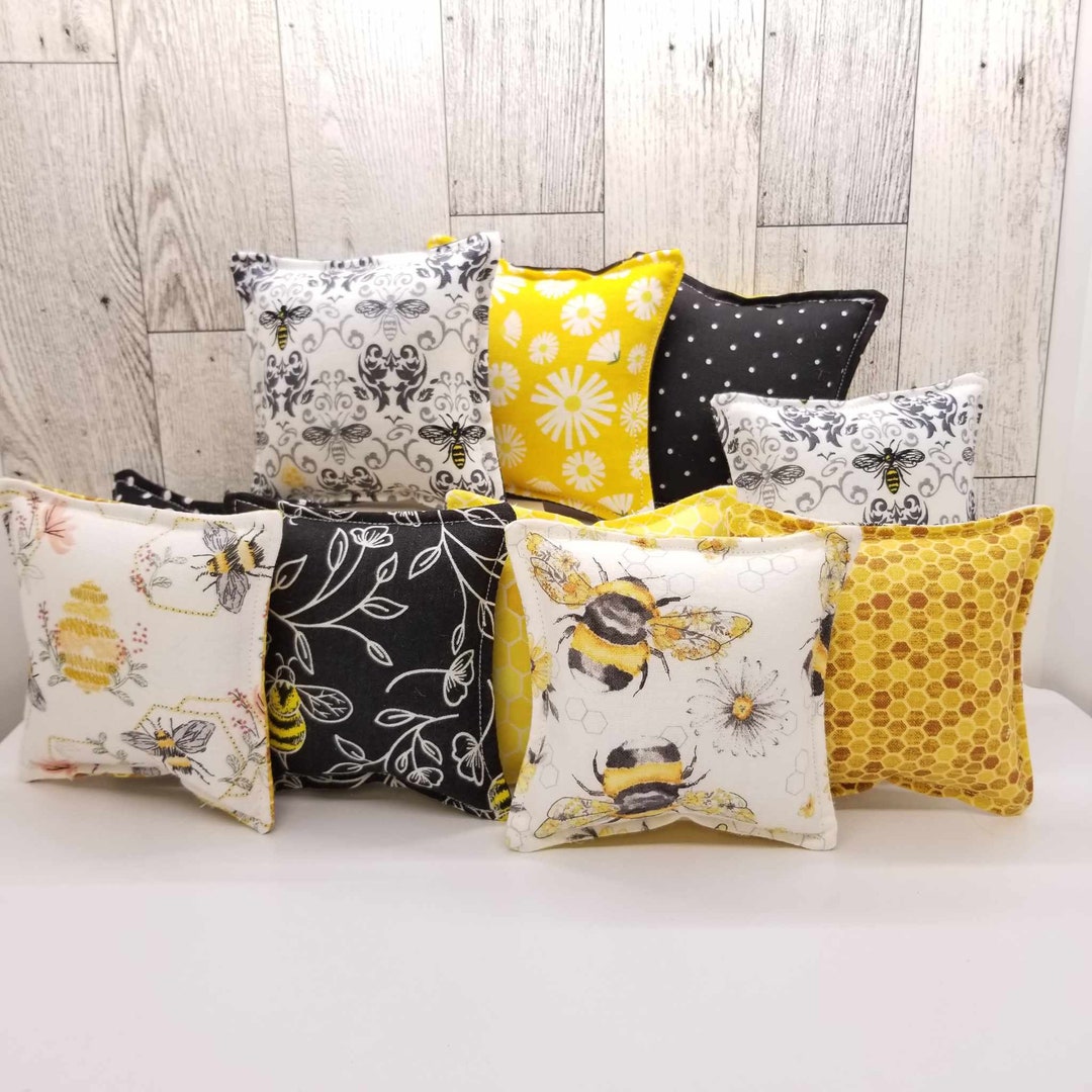 1/3 1/4 Scale Mini Bee Themed Pillows for 18 Inch Doll, 14 Inch Doll ...