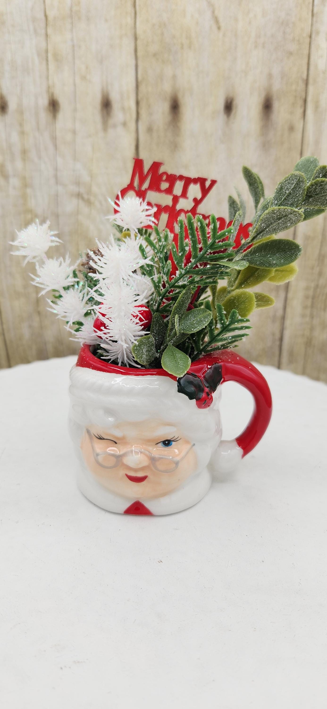 Mini Christmas Winter Vase of Flowers for Doll Collections, Miniatures ...