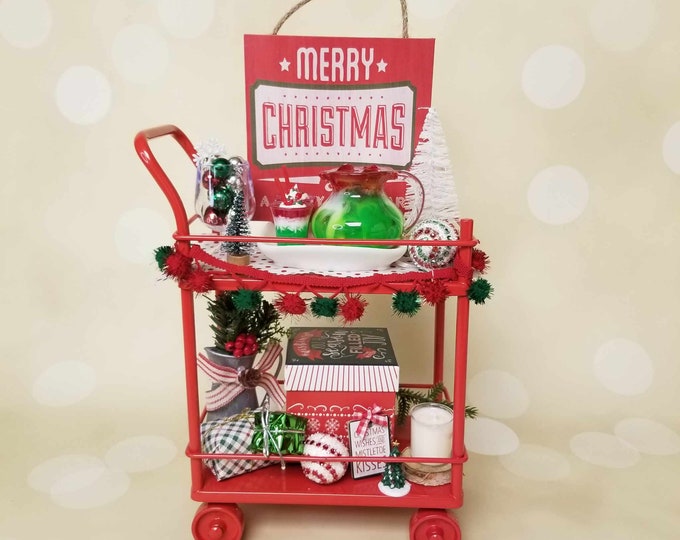 1:3 Scale Mini Decorated Cart Set "w" DELUXE Christmas Cart for 18 Inch ...