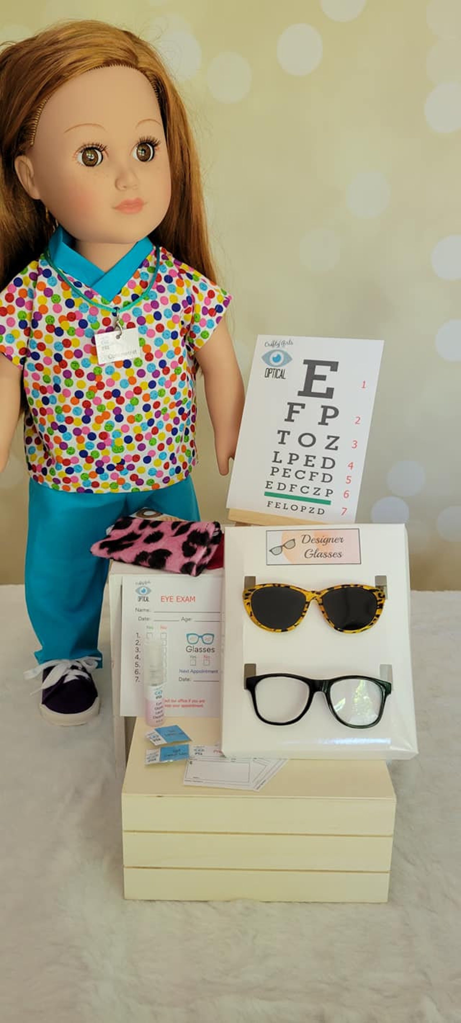 1:3 Scale Optometrist Eye Doctor Set for 18 Inch Doll or Photo | Etsy