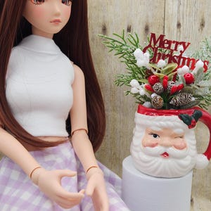 Mini Christmas Winter Vase of Flowers for Doll Collections, Miniatures ...