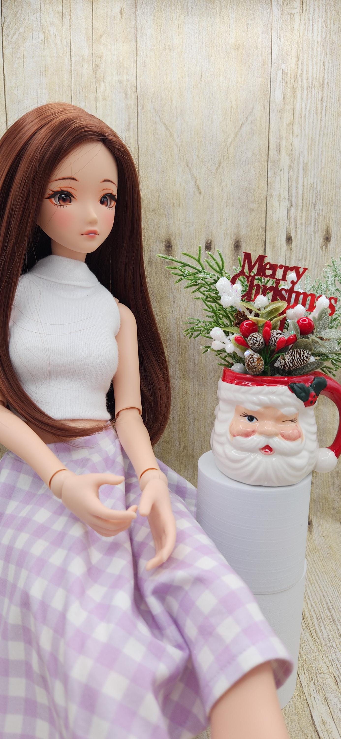 Mini Christmas Winter Vase of Flowers for Doll Collections, Miniatures ...
