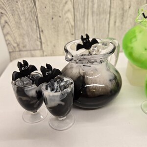 1:3 Scale Halloween Spooky Brew Assorted Punch Pitcher and Beverage Set ...