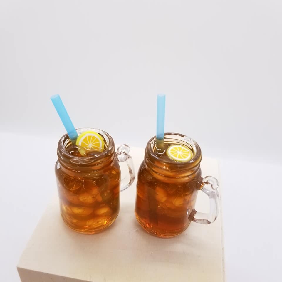 1:3 Scale Miniature Iced Tea/sweet Tea in Mason Mug With Lemon | Etsy