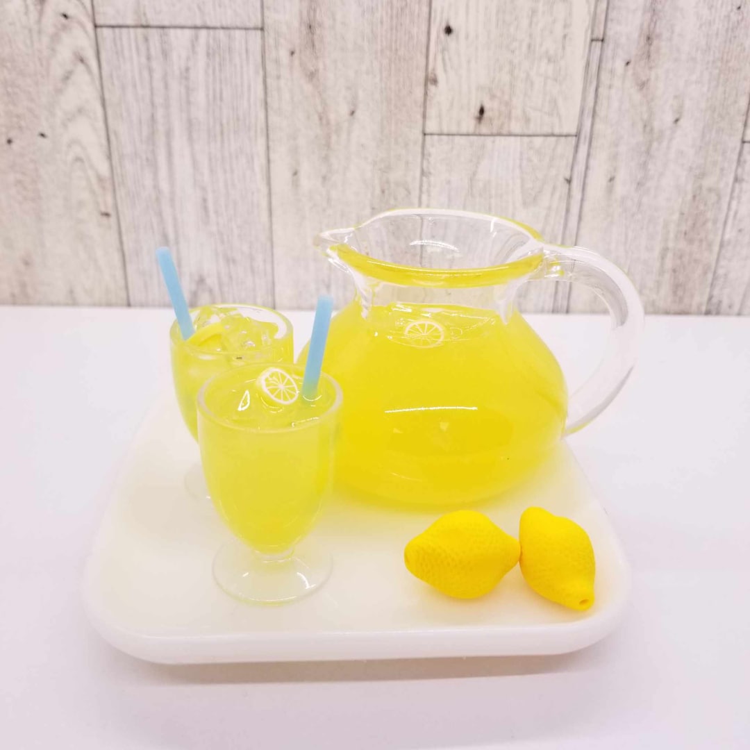 1:3 Scale NEW Miniature Pitcher of Lemonade With Goblets for 14 Inch ...