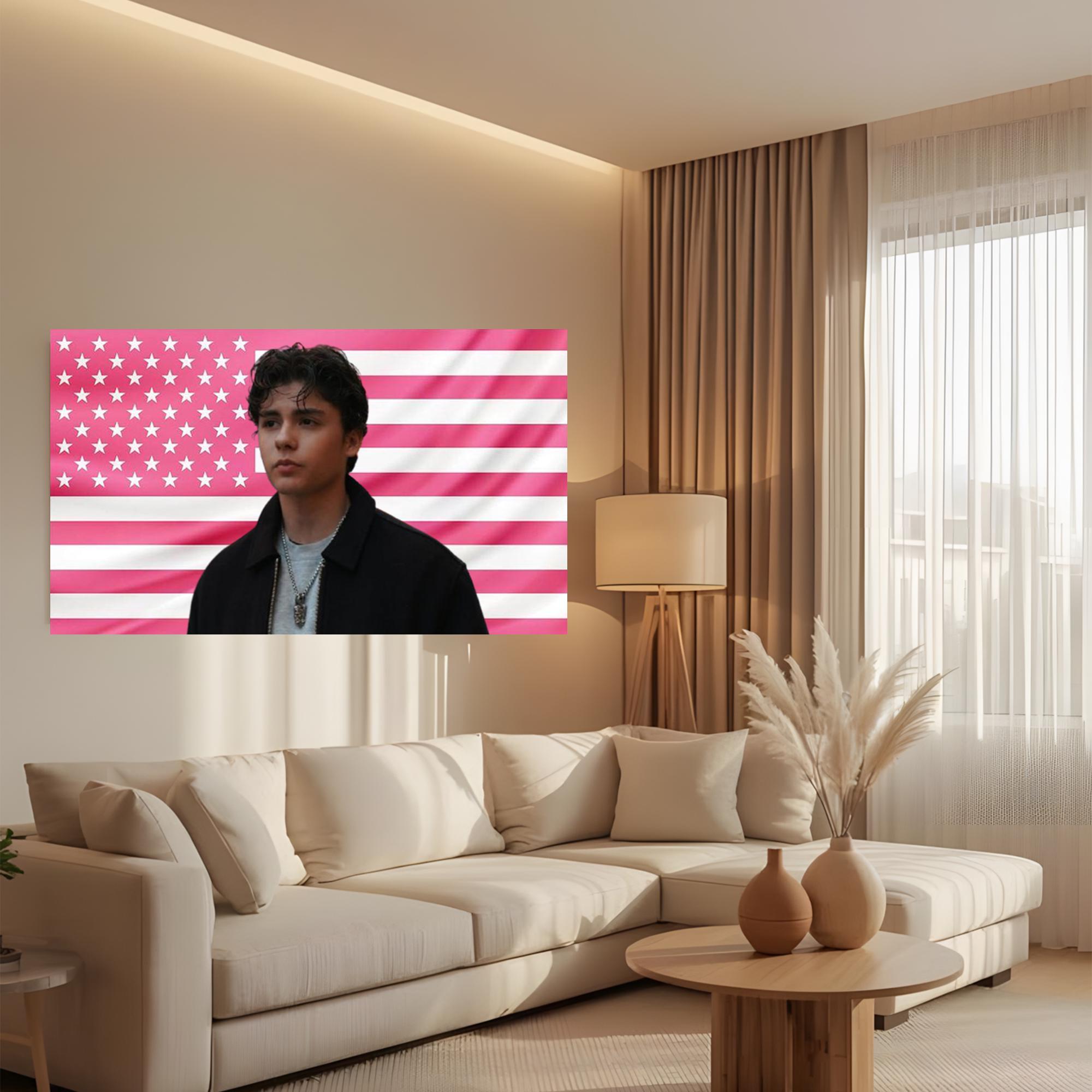 Miguel Mora Pink American Flag Tapestry – Aesthetic Wall Art – Bedroom ...