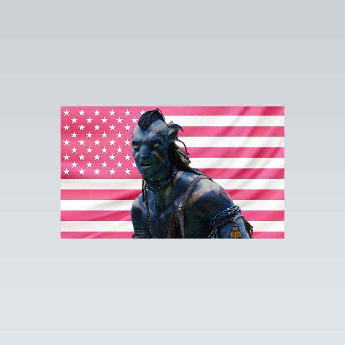 Pink American Flag Jake Sully Tapestry – Aesthetic Sci-fi Wall Art ...