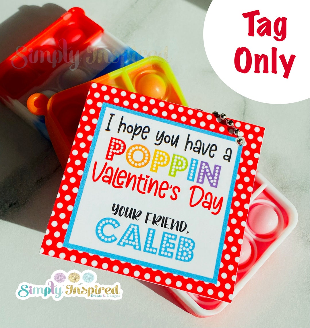 Pop It Valentine Cards, Fidget Valentine Cards, Valentine Cards, Poppin ...