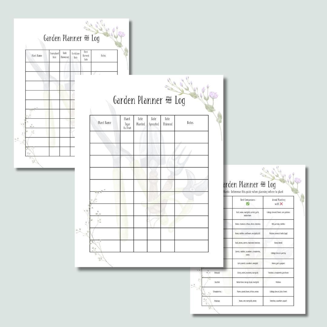 Garden Planner and Log – Companion Planting Guide | Digital Garden ...