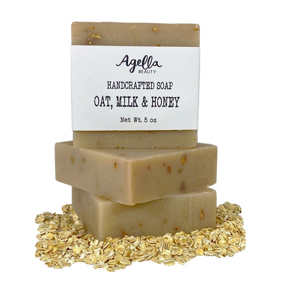 Oatmeal Milk and Honey Soap Oatmeal Exfoliating Soap Body Soap Bar Oatmeal Bar Soap Natural Oatmeal Soap Handmade Soap 1 Bar Soap Etsy