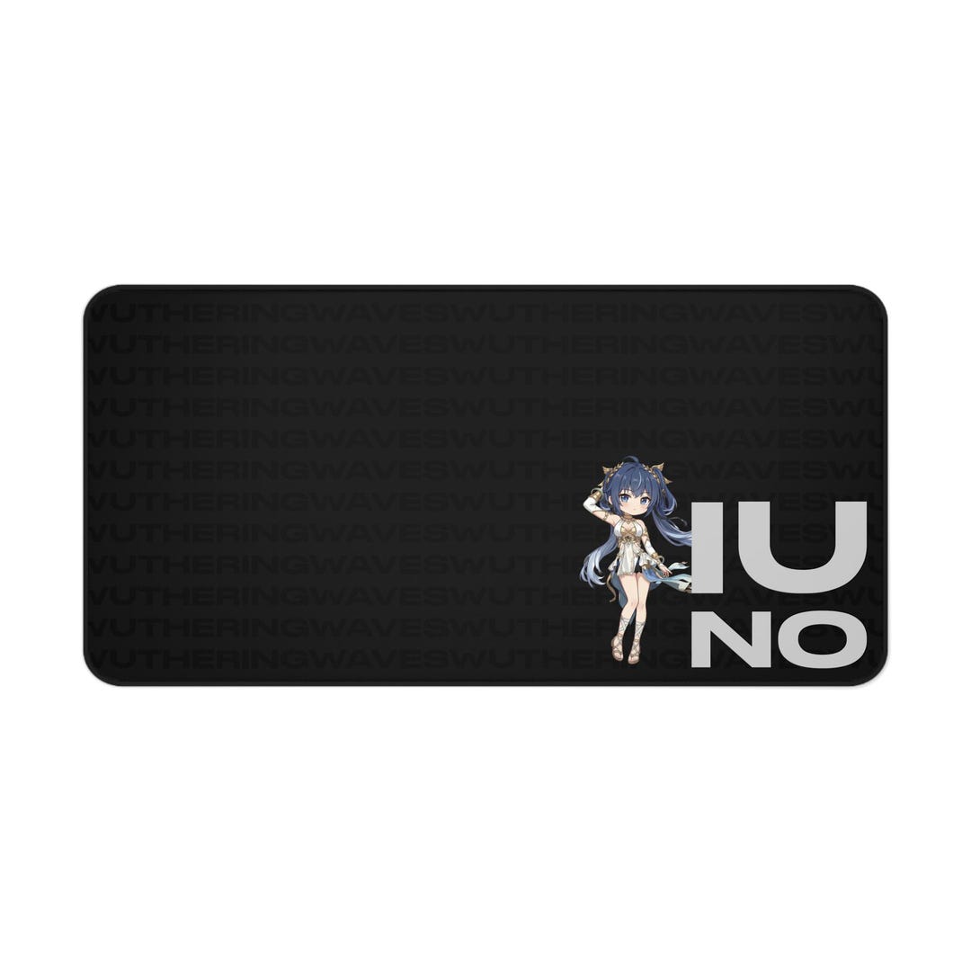 Iuno Wuthering Waves Minimal Desk Mat | Wuwa Mousepad, Dark Grey Play ...