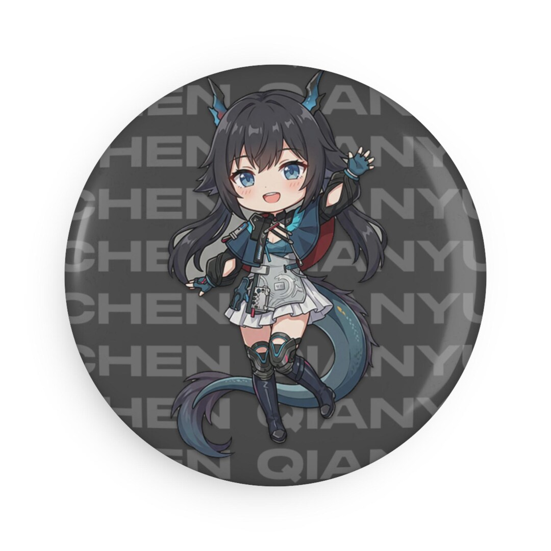 Chen Qianyu Button Magnet | Arknights Endfield Chibi Round | Minimalist ...