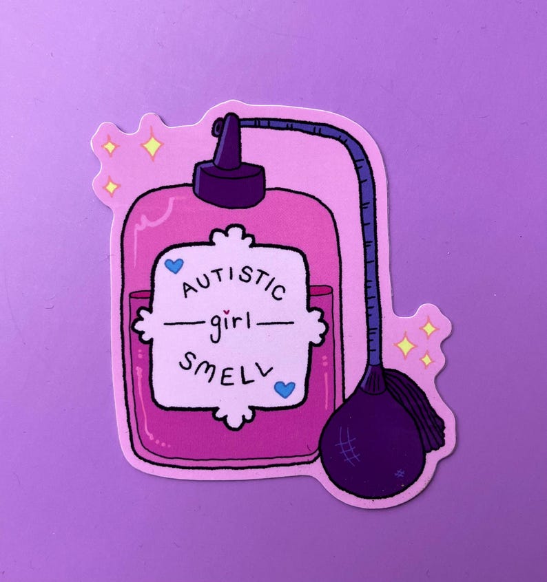 Autistic Girl Smell Sticker - Etsy