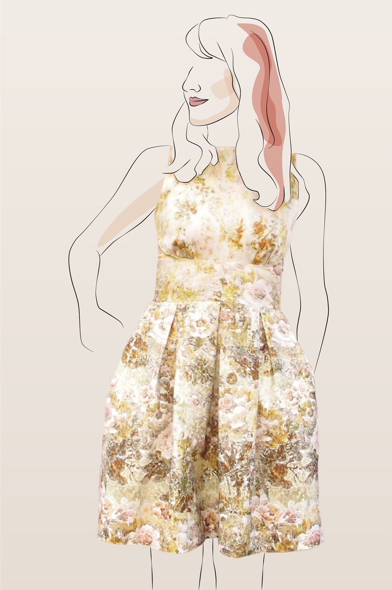 Vintage Style Day Dress Sewing Pattern: Daphne Design (PDF Pattern) - Etsy