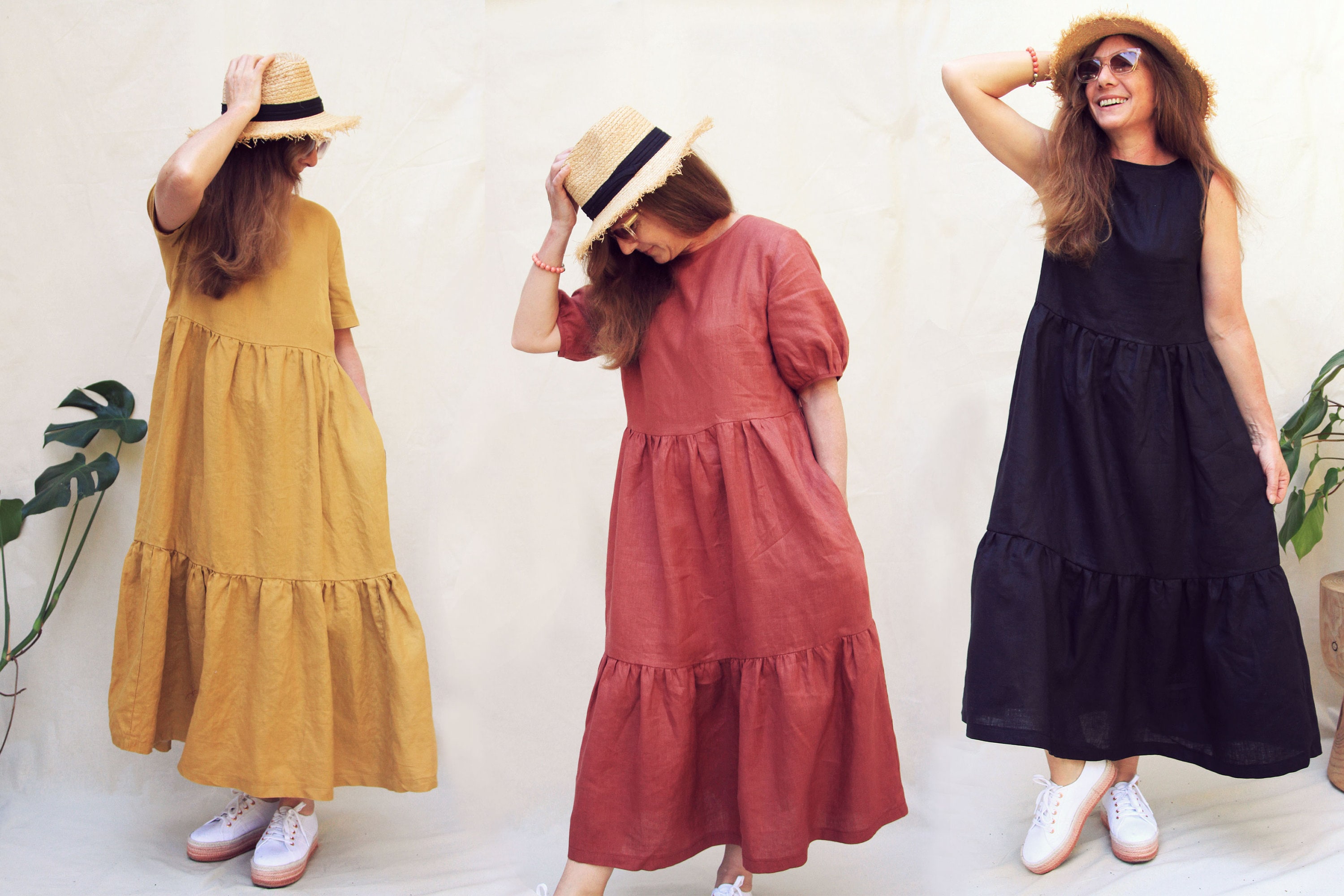 Smock Dress PDF Sewing Pattern Sage Smock Dress Pattern - Etsy Australia