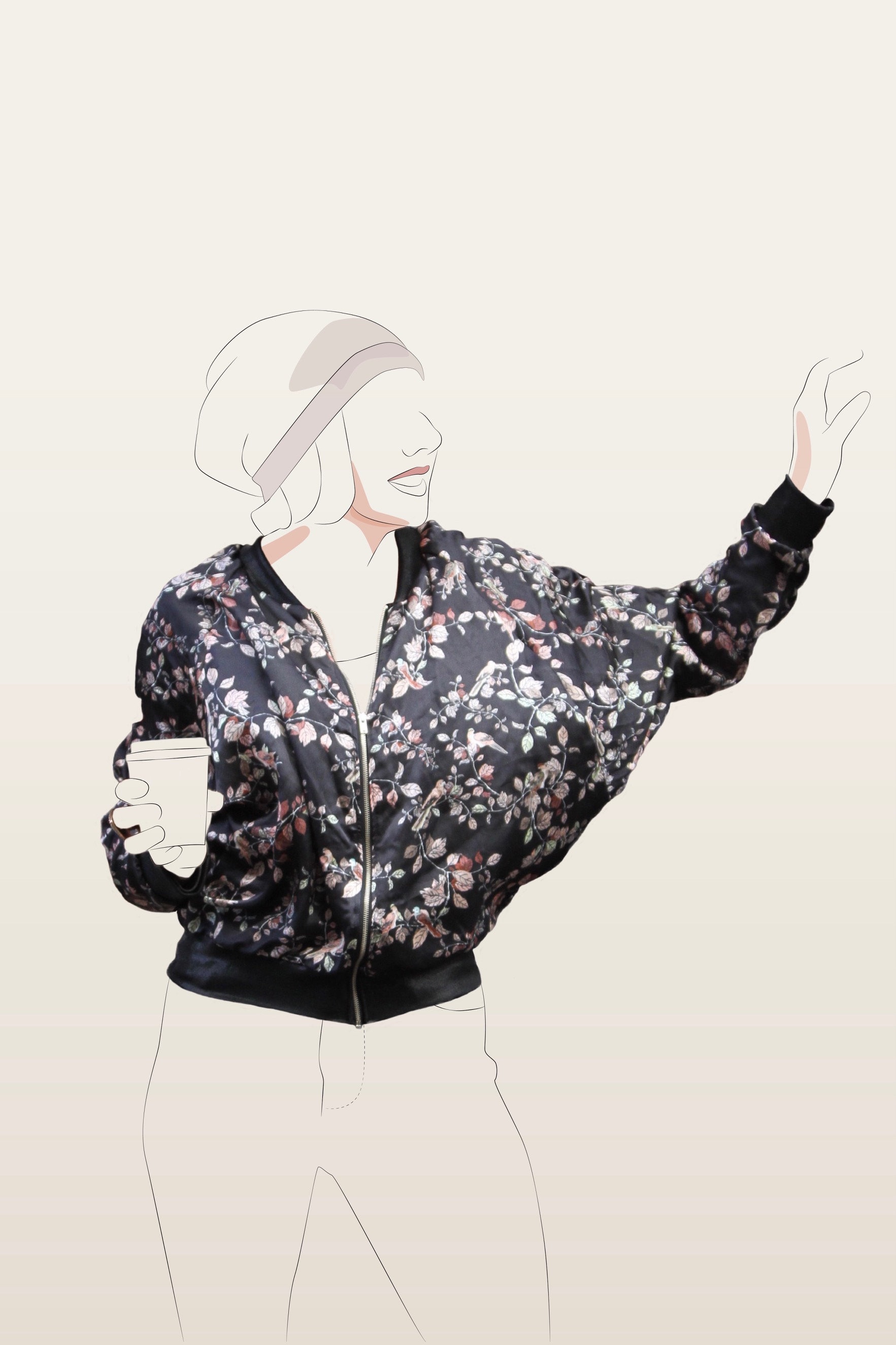 Dolman Sleeve Bomber Jacket Sewing Pattern (PDF) - Etsy