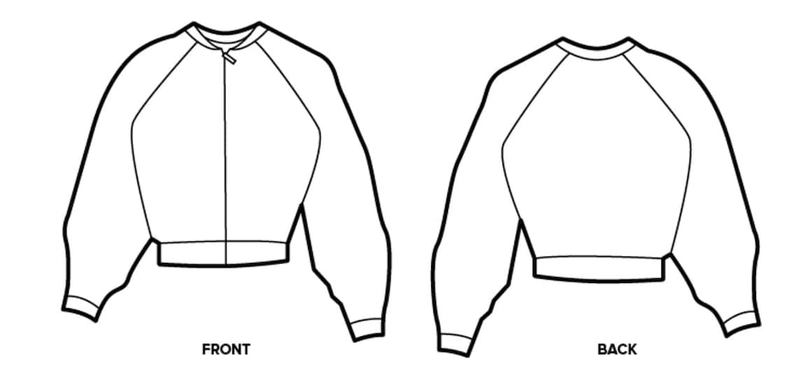 Dolman Sleeve Bomber Jacket Sewing Pattern (PDF) - Etsy