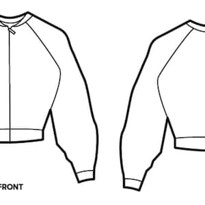 Dolman Sleeve Bomber Jacket Sewing Pattern (PDF) - Etsy