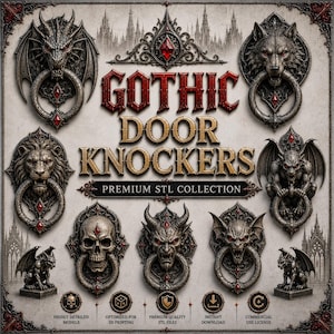 300+ Gothic STL Bundle: Schachspiele, Vasen, Organizer, Ringe ...