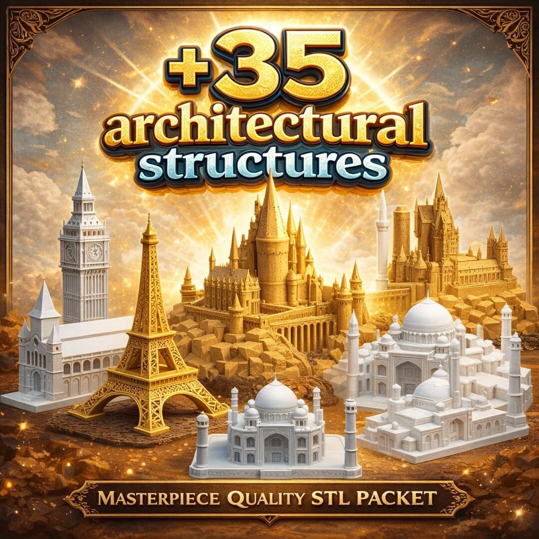 35+ Architectural Structures STL Bundle | Famous Landmarks, Diorama ...