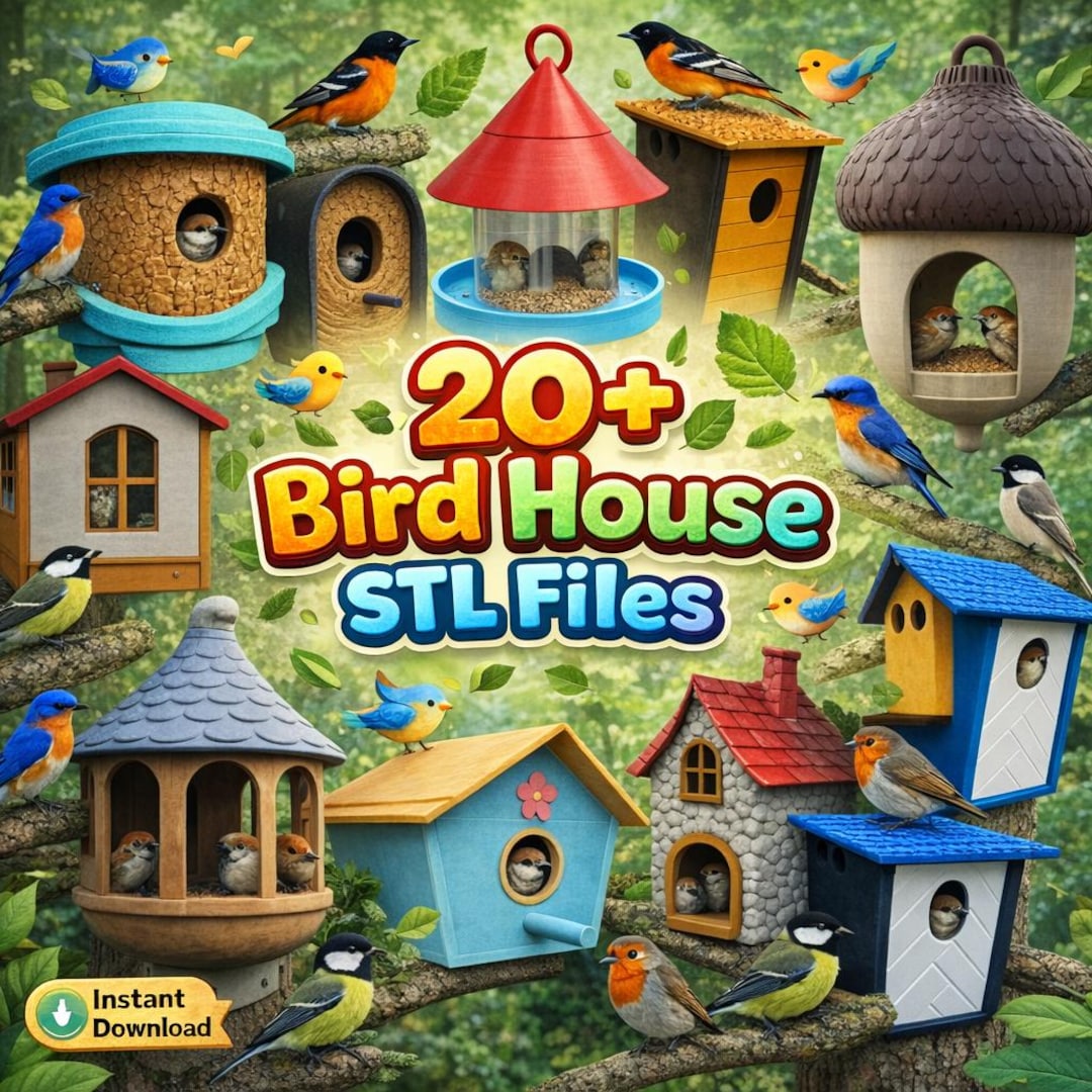 20+ Unique 3D Printable Birdhouse Designs - Etsy