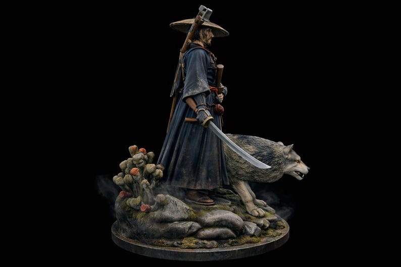Stylized Samurai Ronin Figure STL – Japanese Folklore Inspired 3D Model ...