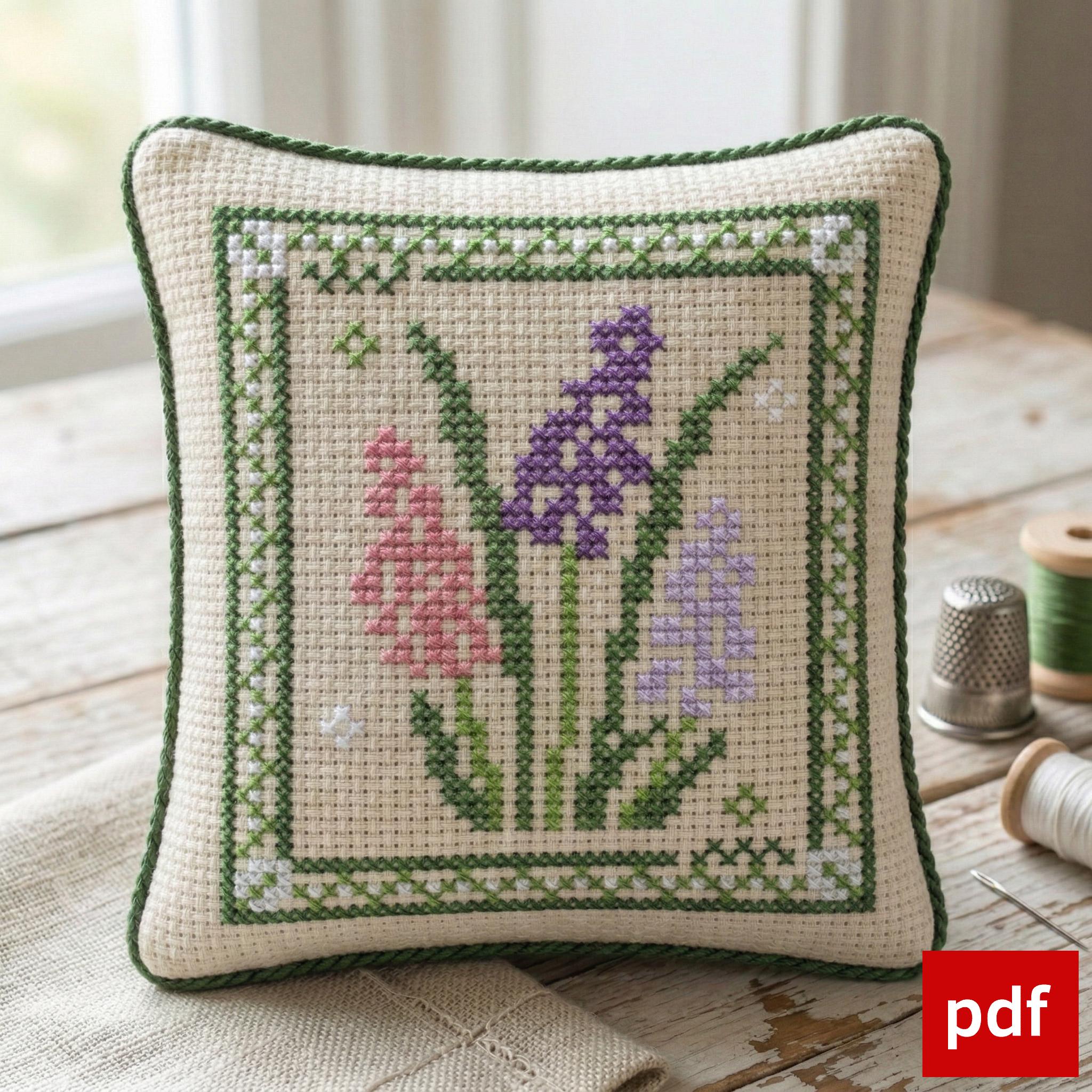 Spring Flowers Cross Stitch Pattern Bundle PDF, Snowdrops Daffodils ...