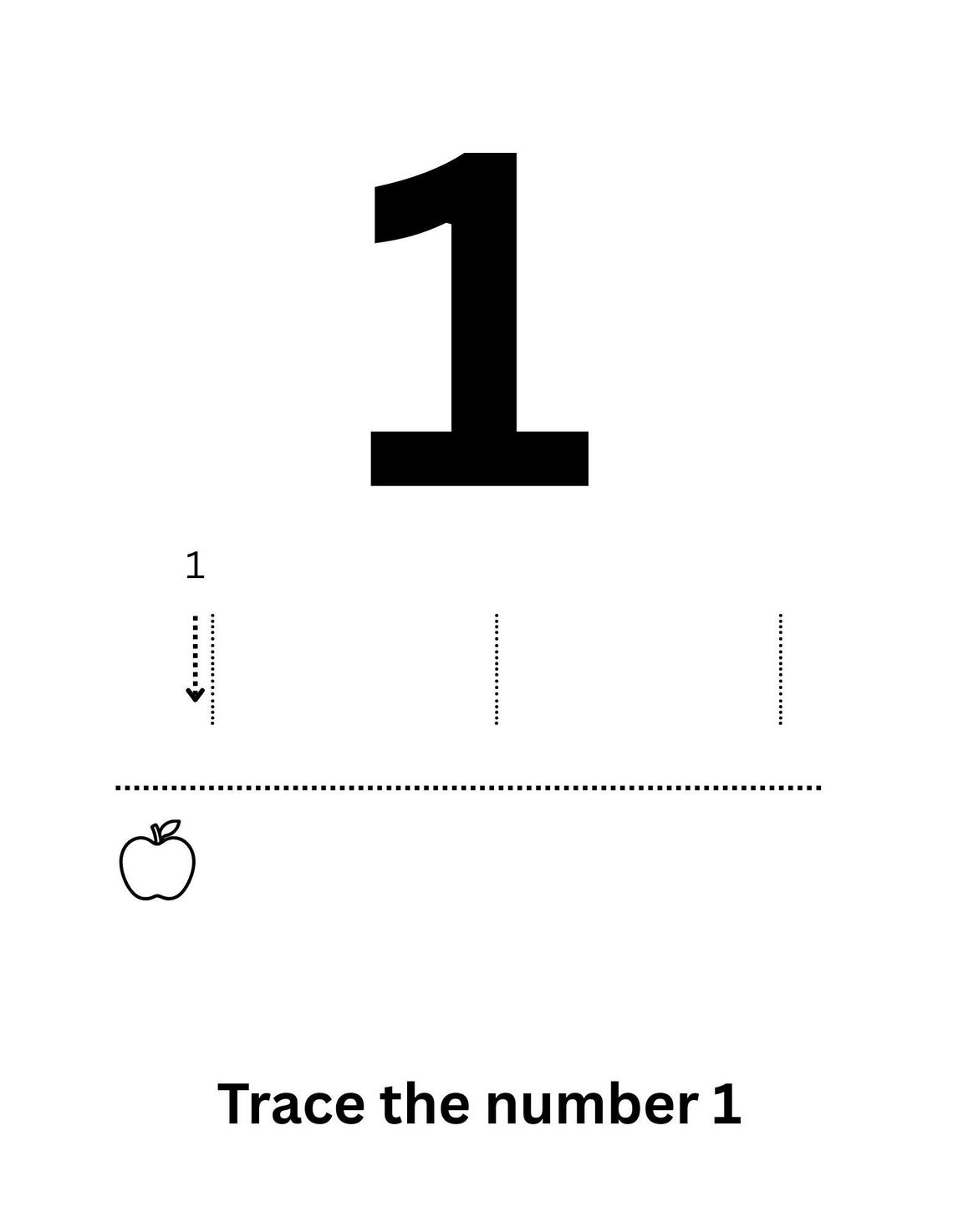 Numbers Tracing Worksheets 1 to 10 Preschool Printable Handwriting ...