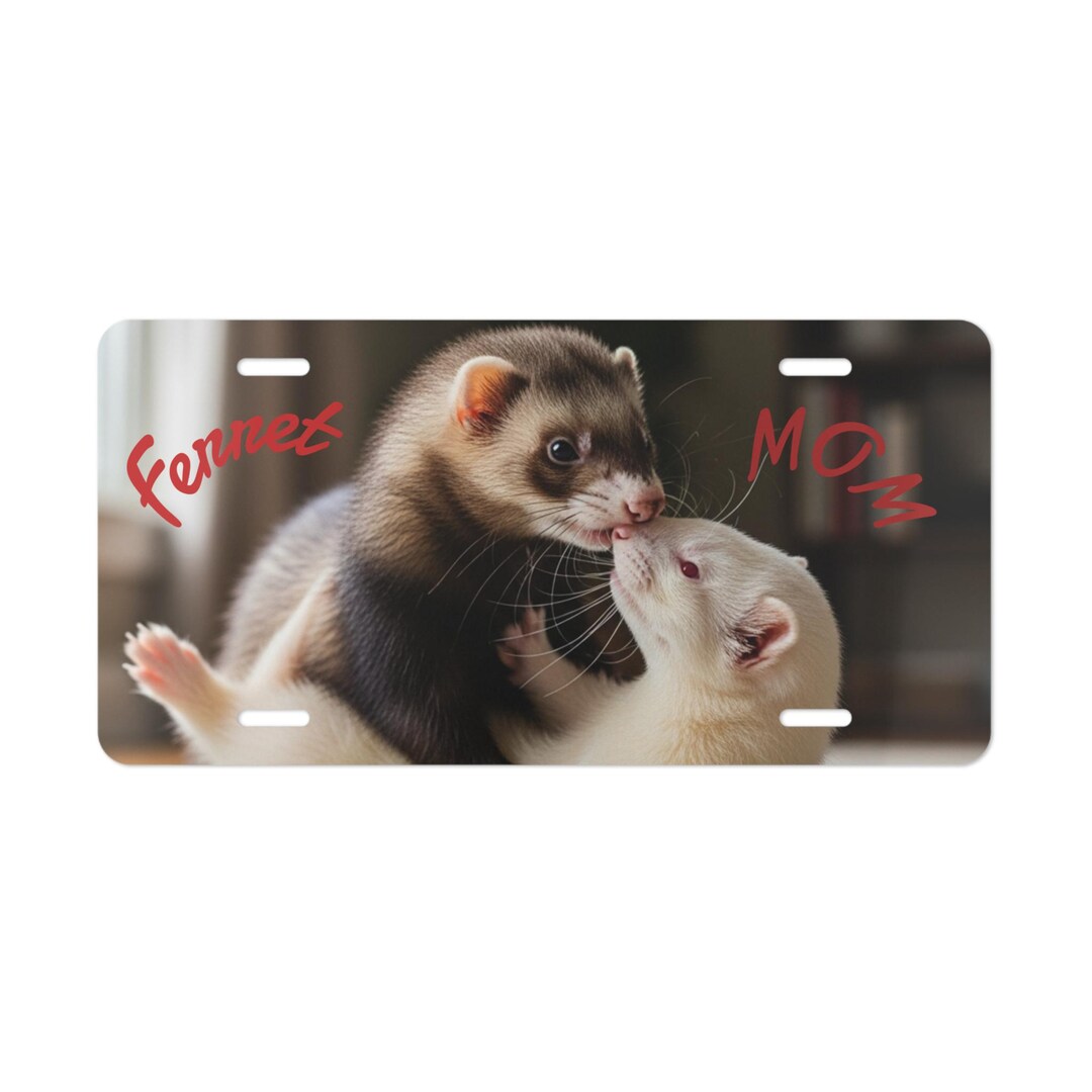 Vanity Plate Ferret MOM Playful Ferret Photo - Etsy
