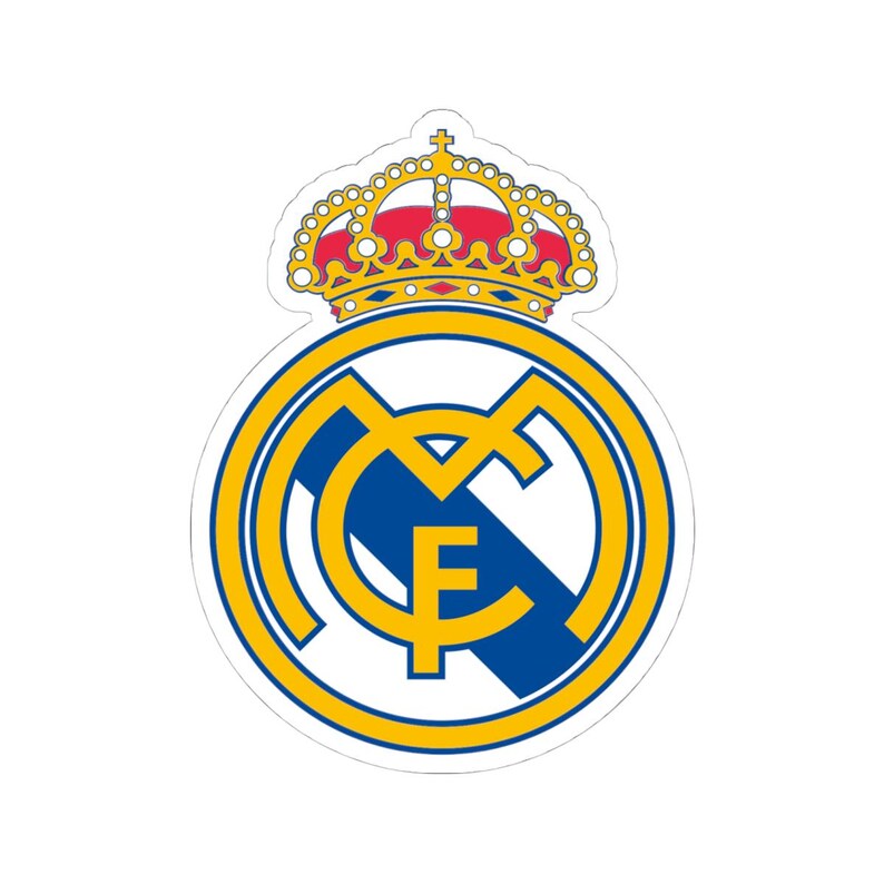 Real Madrid Crest Sticker | Kiss-cut Vinyl Sticker - Etsy