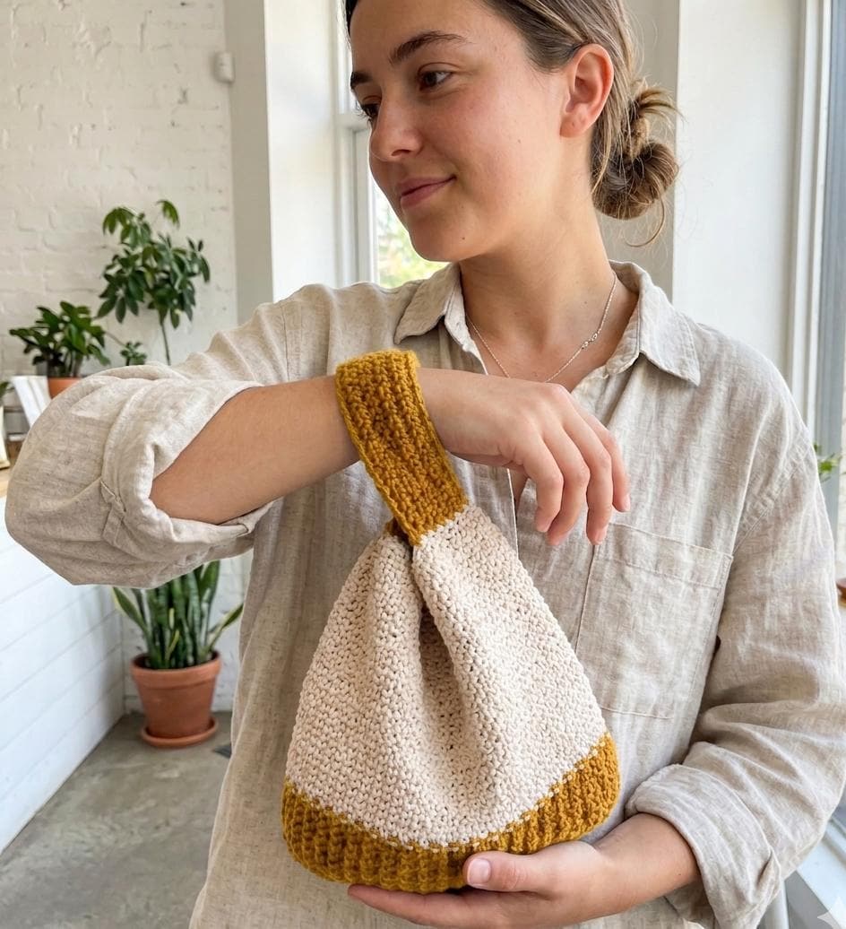 Knot Bag Knitting | Linen Stitch Texture, Beginner Friendly (PDF ...
