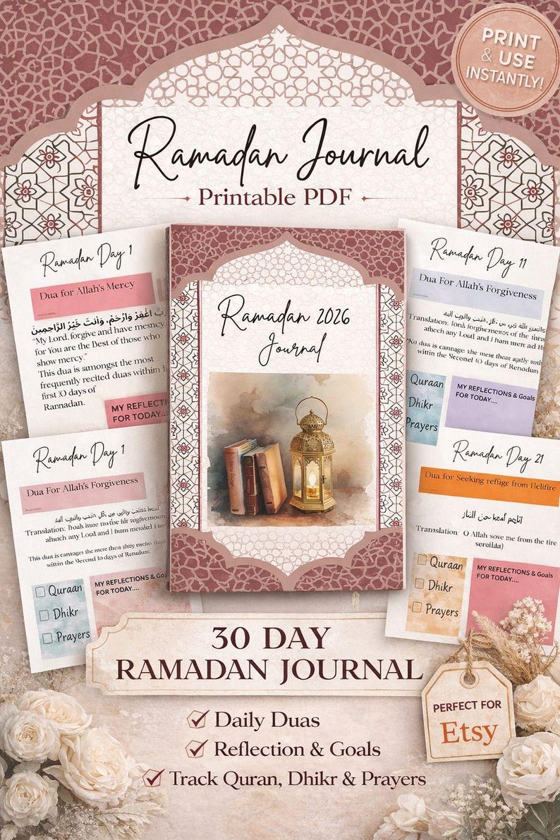 Ramadan 2026 Journal - Etsy UK