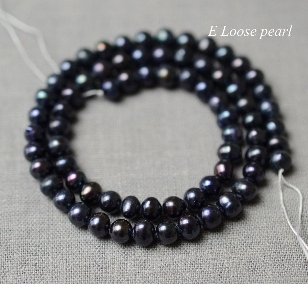 Seed Potato Pearl 5-5.5mm Freshwater Pearl Leather Large Hole Pearl ...