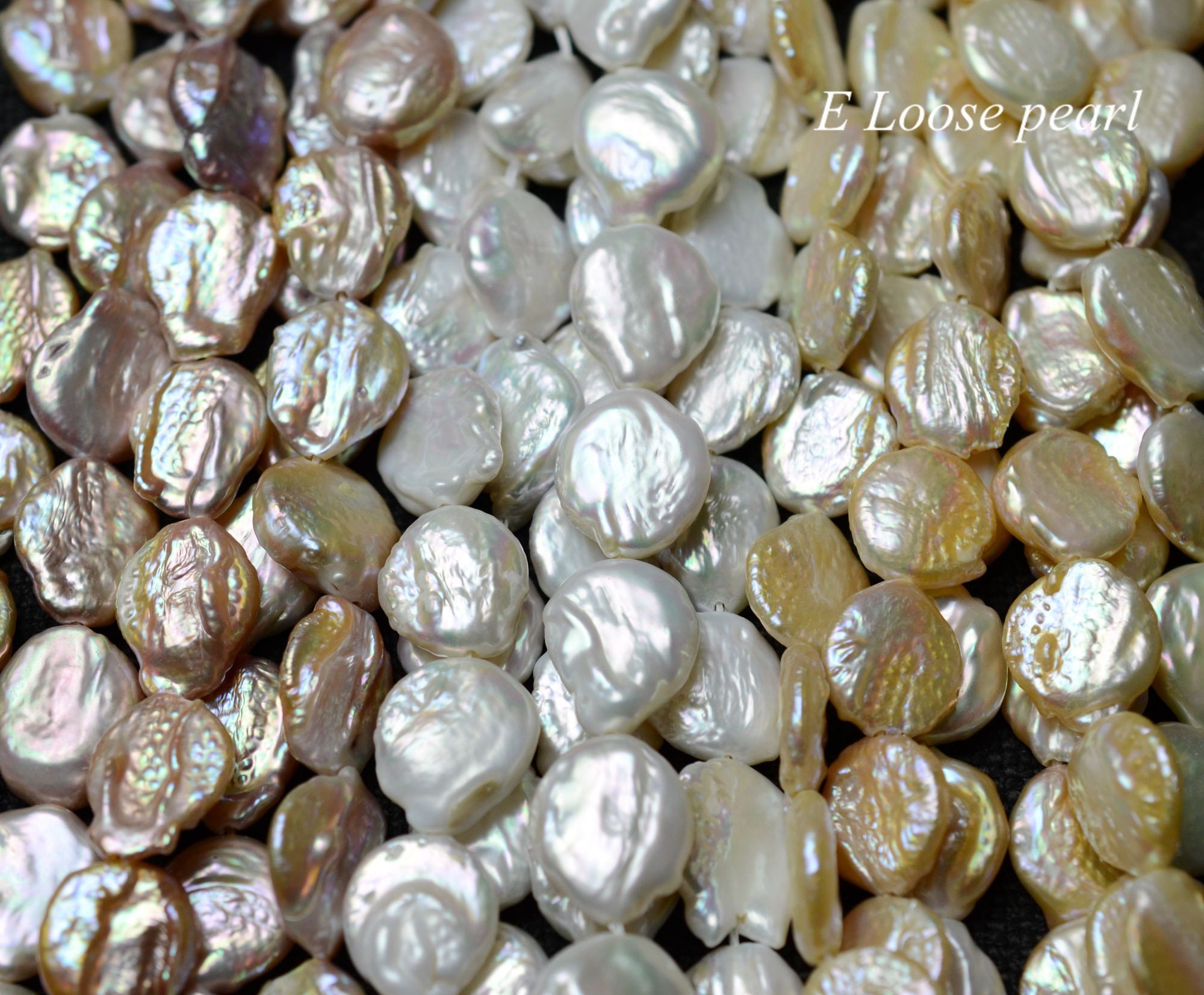 Coin Pearl 16-17mm Freshwater Pearl Earring Coin Pearl | Etsy