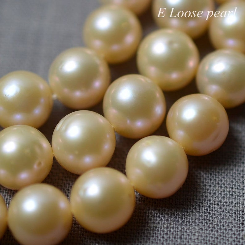 Round Pearl 8.5-9.5mm Leather Pearl Large Hole Freshwater Pearl ...
