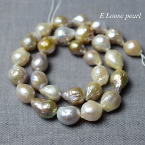 Nucleated Pearl 11-13mm Edison Leather Pearl Large Hole Flameball ...