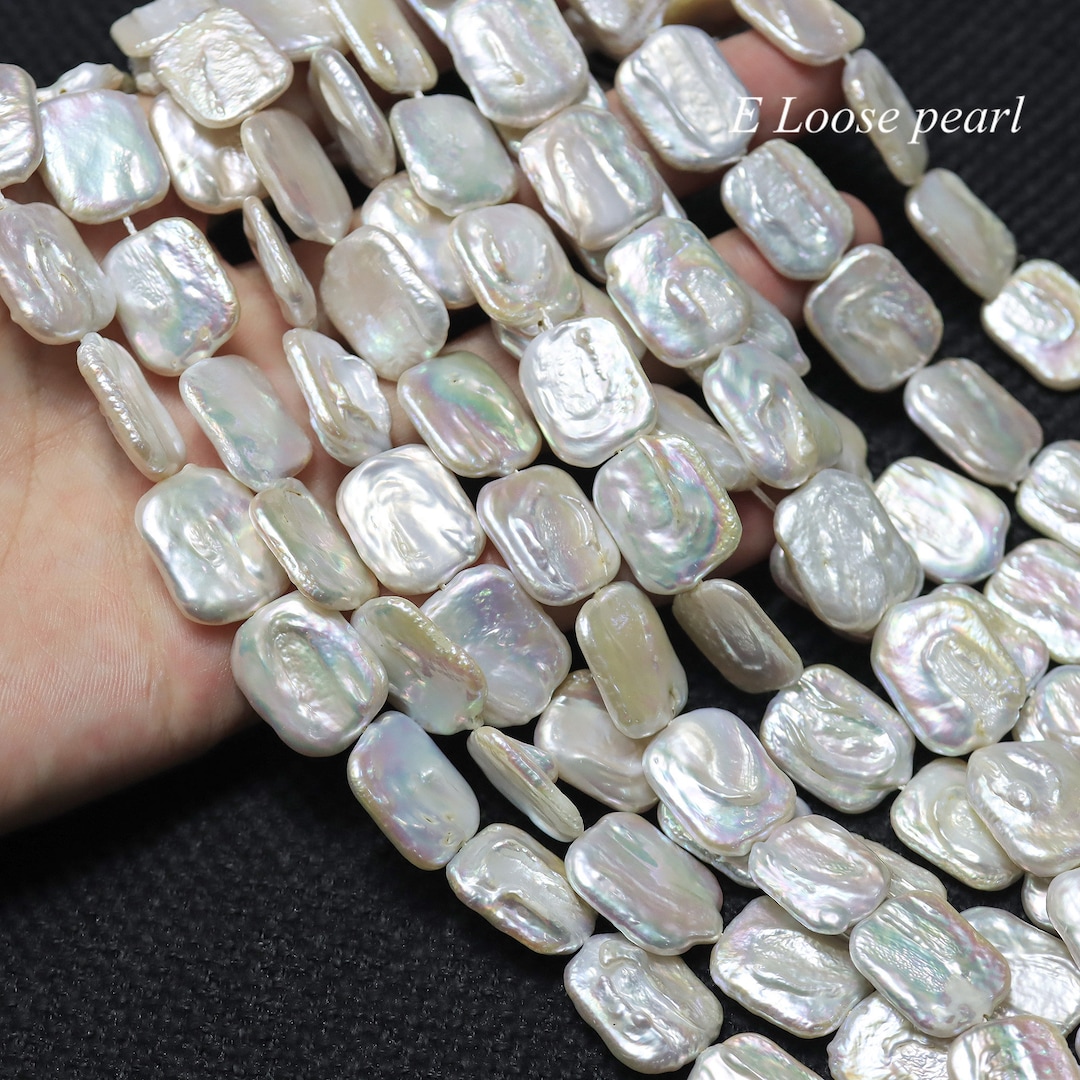Square Pearl 15-16mm Rectangle Freshwater Pearl Good Luster Wholesale ...