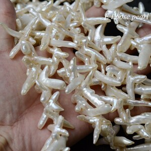 Cross Shape 23-28mm Freshwater Pearl Cross Pearl Wholesale Pearl White ...