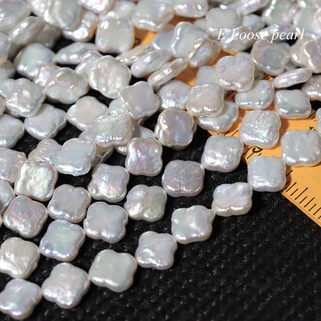 Four Leaf Clover Pearl 11.5-12mm Flower Pearl Freshwater Real Pearl ...