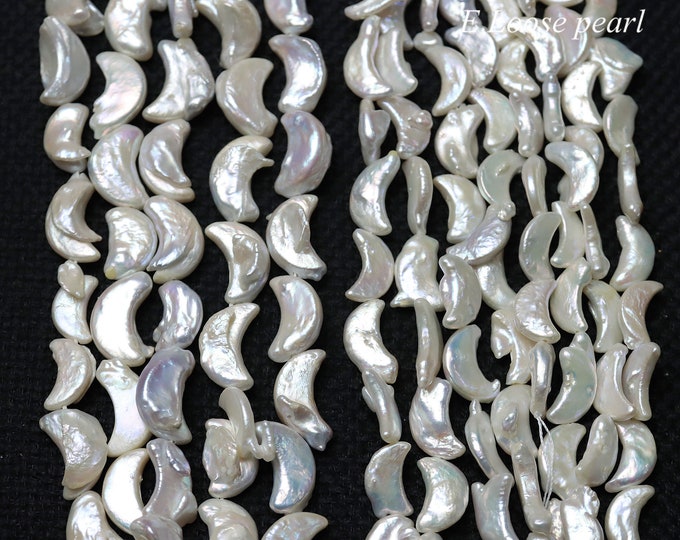 Moon Pearl 7-8mm 8.5-9.5mm Wholesale Pearl Freshwater Pearl Moon Shape ...