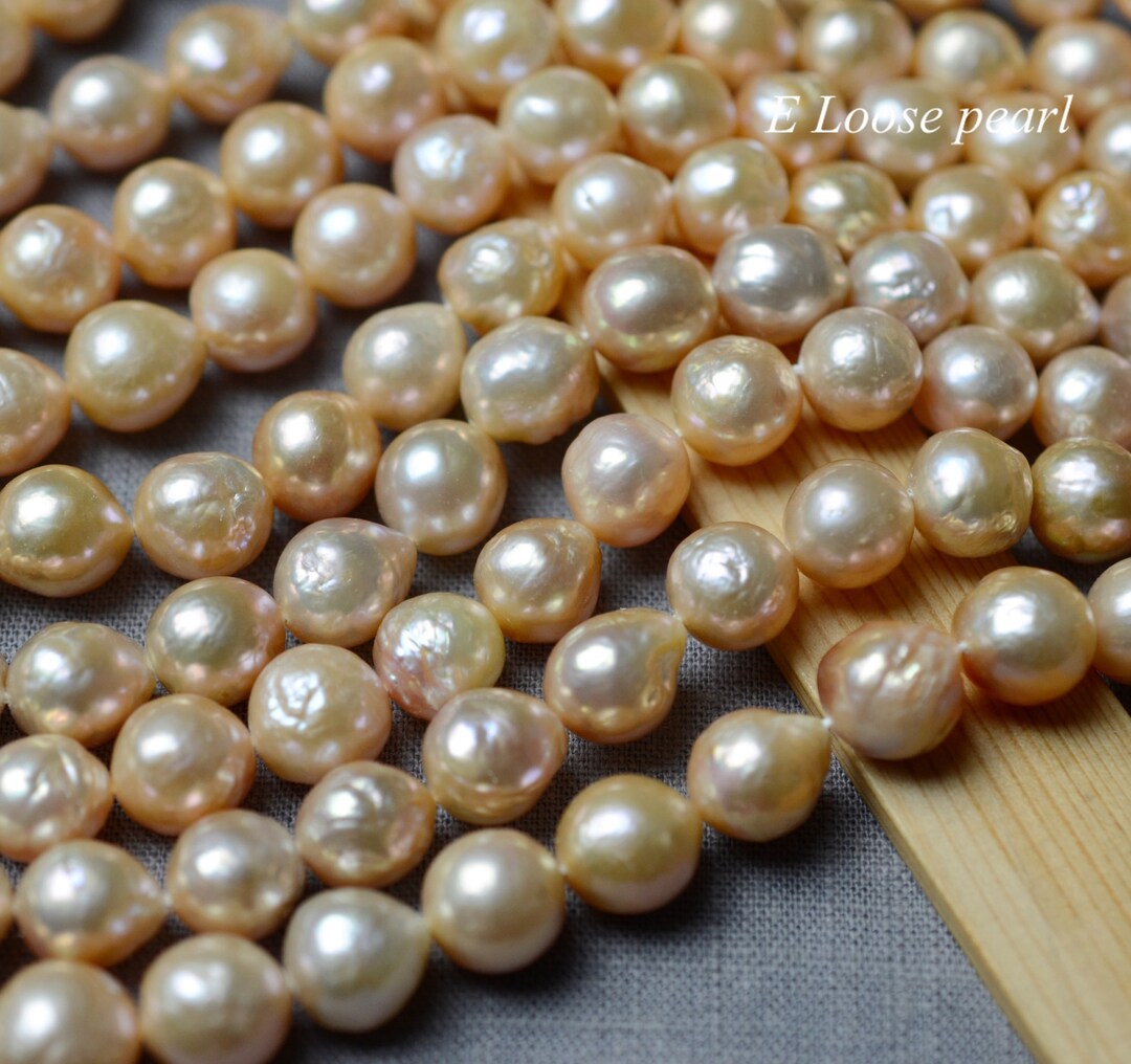 Edison Pearl 9.5-10.5mm Nucleated Pearl Freshwater Pearl Leather Large ...