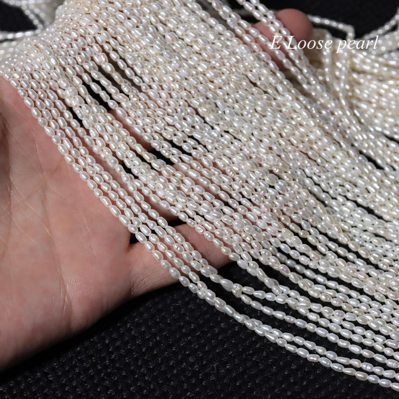 Good Quality Seeds Pearl 2.4-2.5mm X 3.5-4mm Freshwater Pearl Rice ...