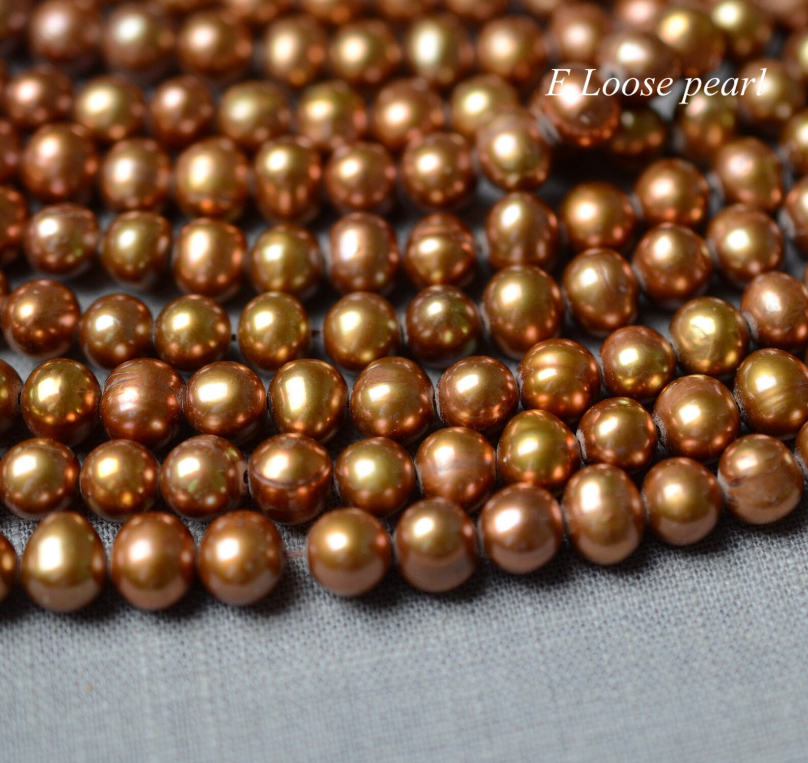Potato Pearl 6.5-7.3mm Leather Pearl Large Hole Pearl Freshwater Pearl ...