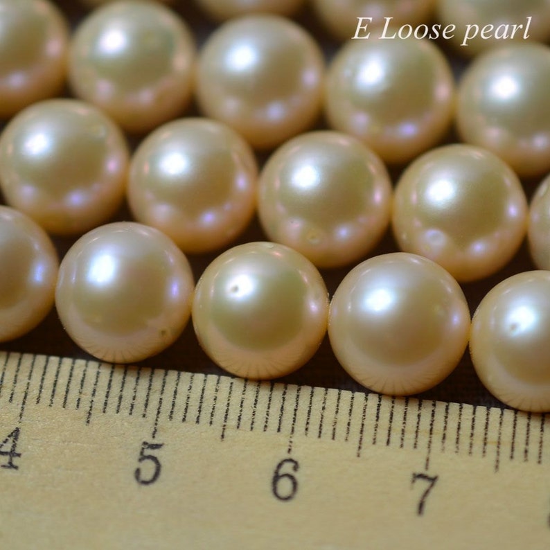 Round Pearl 8.5-9.5mm Leather Pearl Large Hole Freshwater Pearl ...