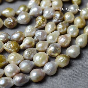 Nucleated Pearl 11-13mm Edison Leather Pearl Large Hole Flameball ...